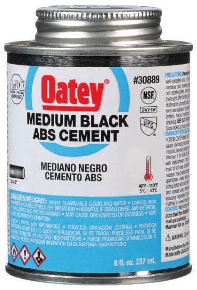 OATEY 8OZ (SMALL) BLACK ABS CEMENT 1/2 PINT - APFS