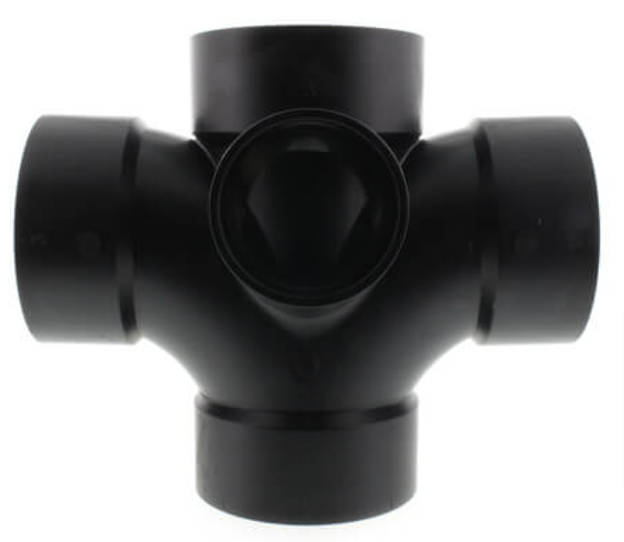 3X 3X 3X 3 X 2 ABS Double Sanitary Tee - APFS