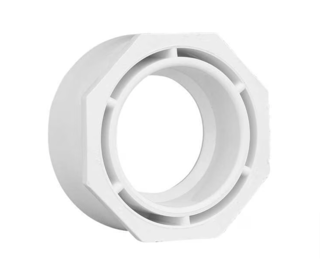 DWV LP107-582 8 X 4 PVC DWV FLUSH BUSH SPG X HUB (BX-3) - APFS